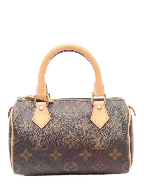 LOUIS VUITTON Monogram Mini Speedy Hl Satchel - Brown