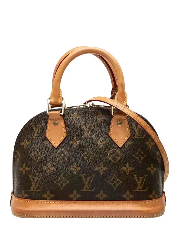 LOUIS VUITTON Monogram Alma Bb Satchel - Brown