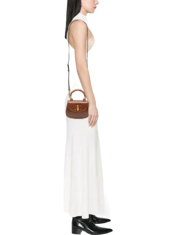 Gucci 1947 Bamboo Top Handle Bag - Brown