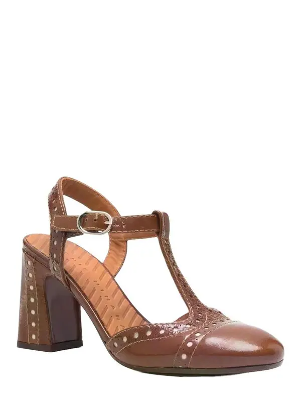 Chie Mihara T-bar Heeled Pumps - Brown