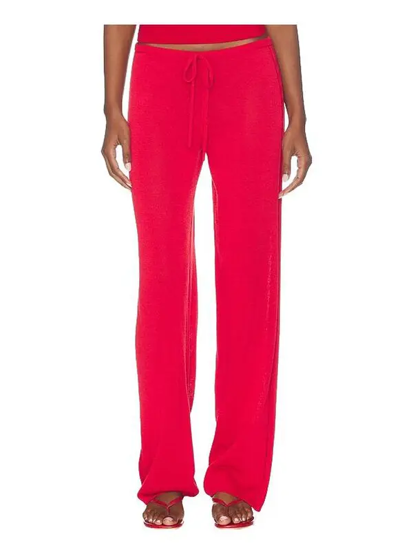 Frankies Bikinis X Jennie Ela Knit Pant - Red
