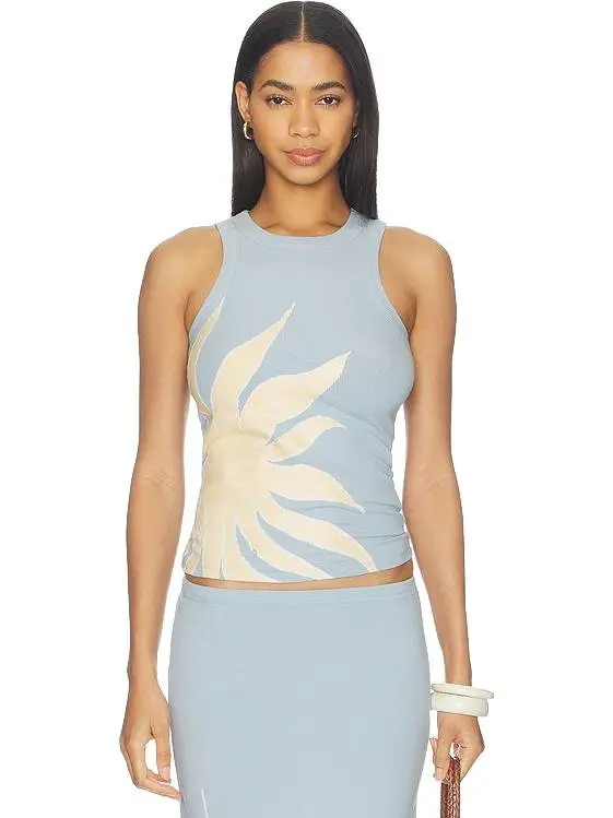 NEVER FULLY DRESSED Rib Tank - Blue