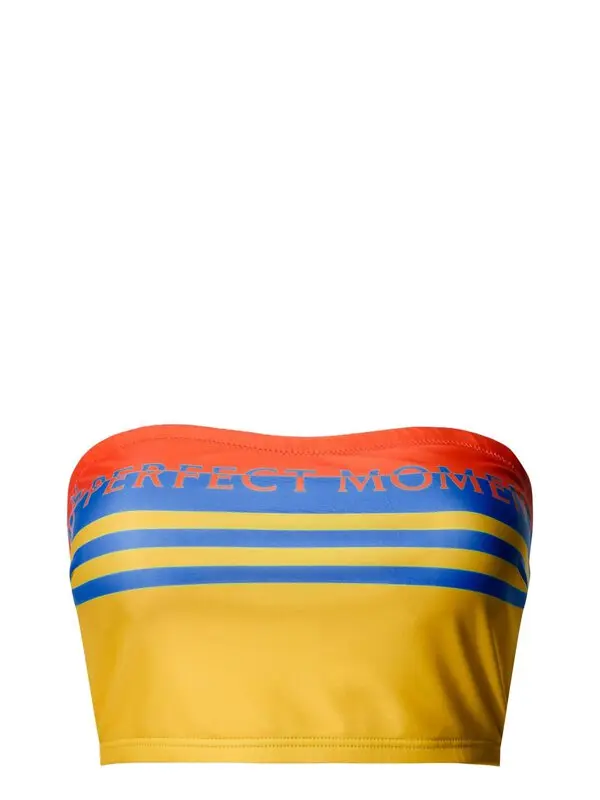 Perfect Moment Stripe Bandeau Bikini Top - Orange