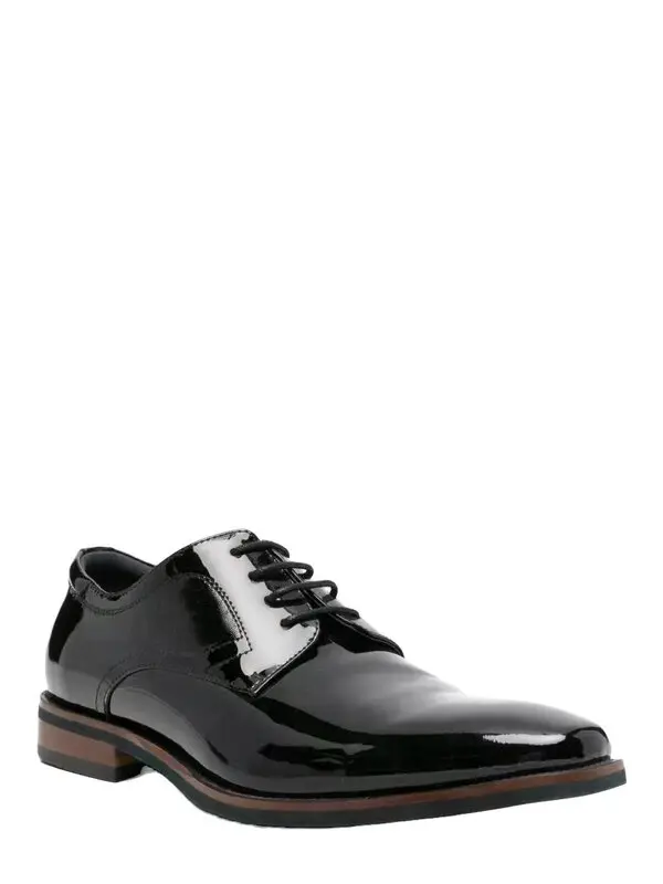 SERGIO MORETTI FIRENZE Patent Finish Lace-up Derby Shoes - Black