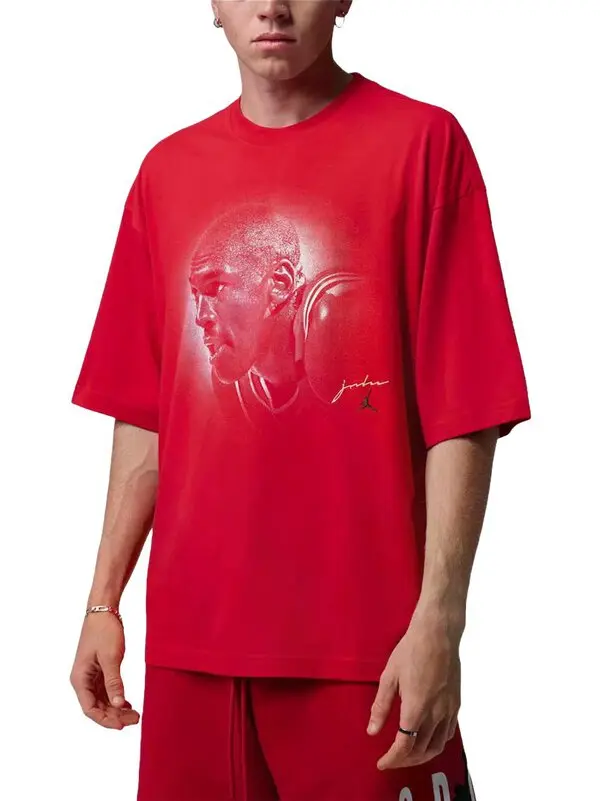 JORDAN Flight Essentials Graphic-print T-shirt - Red