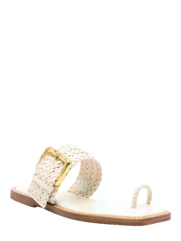 GIUSEPPE ZANOTTI Woven Buckle Sandals - Neutrals
