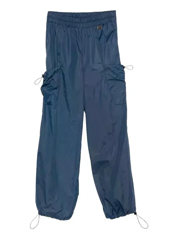 CARLA G. Technical Fabric Drawstring Track Pants - Blue