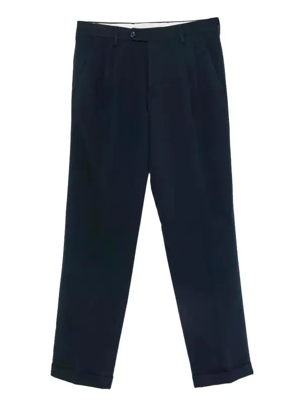 OFFICINA SARTORIALE Pleated Turn-up Trousers - Blue