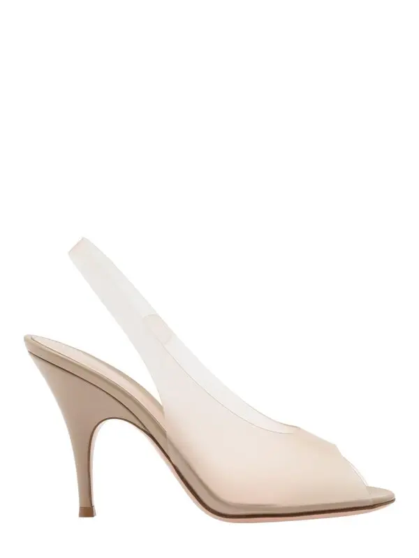 GIANVITO ROSSI Amelie Slingback Stiletto Heel - Neutrals - Tpu