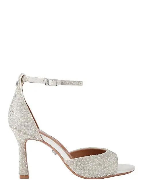 Carvela Corletta Wide-fit Heeled Woven Sandals - White