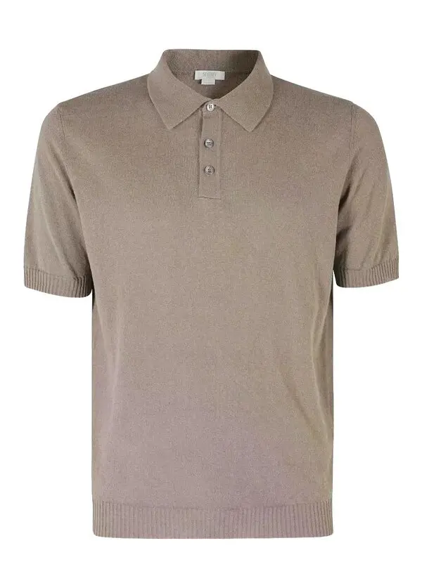 Seventy Short-sleeve Knit Polo Shirt - Neutrals