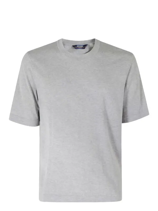 K-WAY Combe Marl-effect Crew-neck T-shirt - Grey