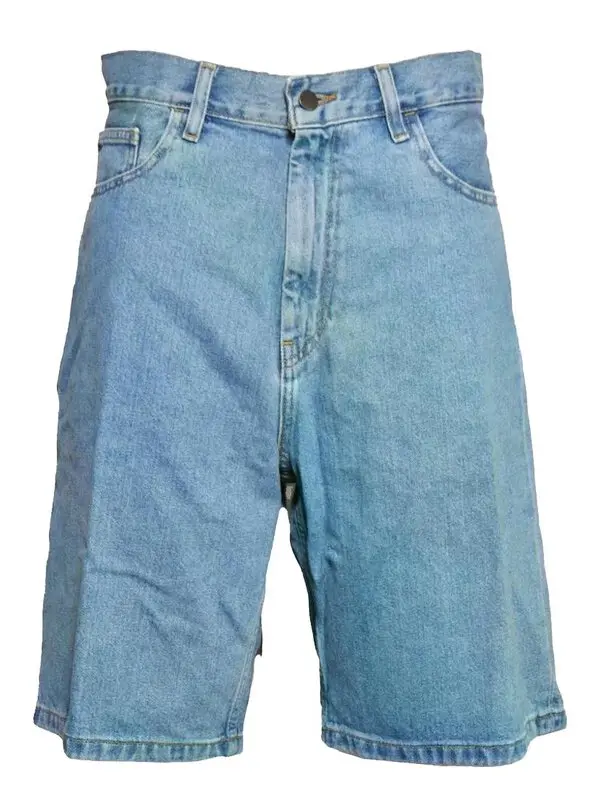 Carhartt Work In Progress Brandon Logo-patch Denim Shorts - Blue