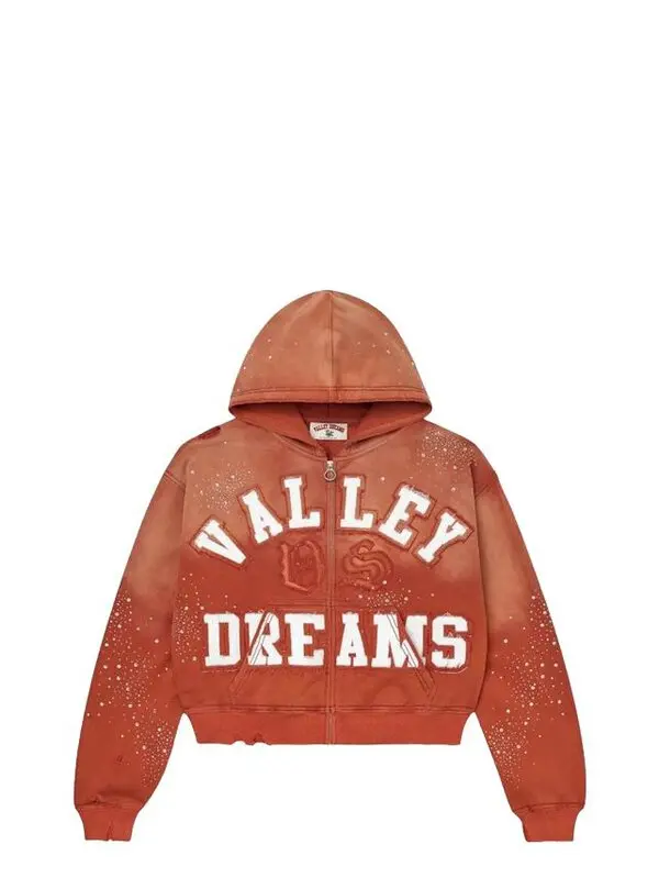 VALE FOREVER Classico Zip Up Hoodie - Orange