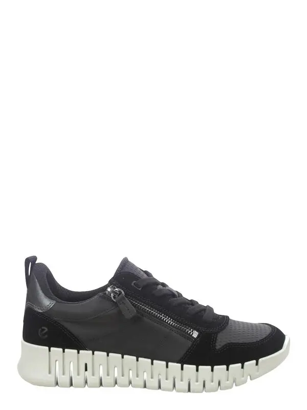 Ecco Gruuv Zip Sneaker - Black