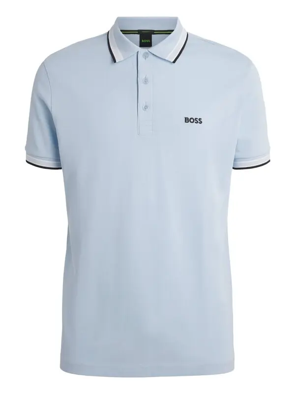 BOSS Cotton Paddy Polo Shirt - Blue