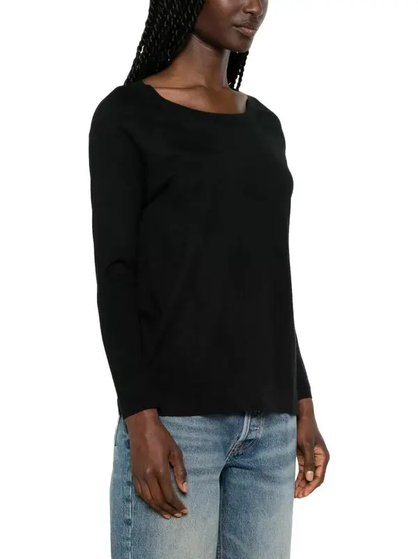 PUROTATTO Raglan Sleeve Sweater - Black