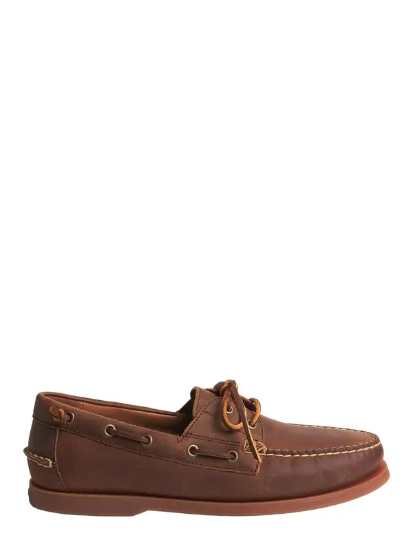 Polo Ralph Lauren Merton Leather Boat Shoes - Brown
