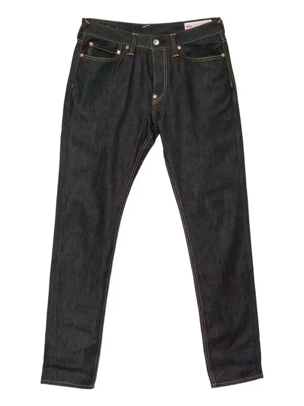 EVISU Logo Print Jeans - Blue