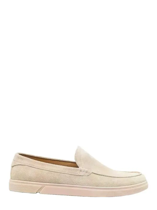 SERGIO MORETTI FIRENZE Suede Slip-on Loafers - Neutrals