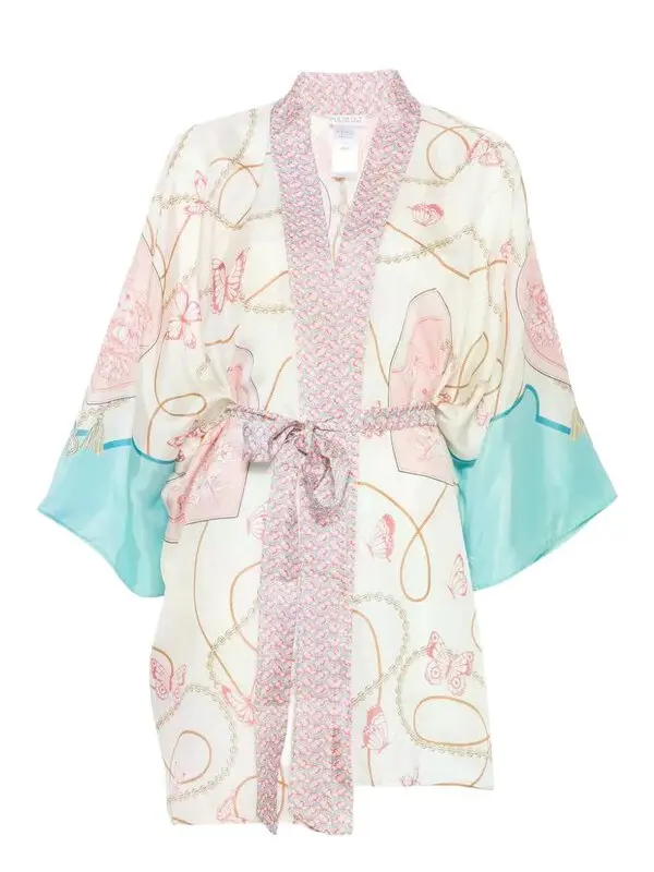 MAZZEI Butterfly Print Kimono - Pink