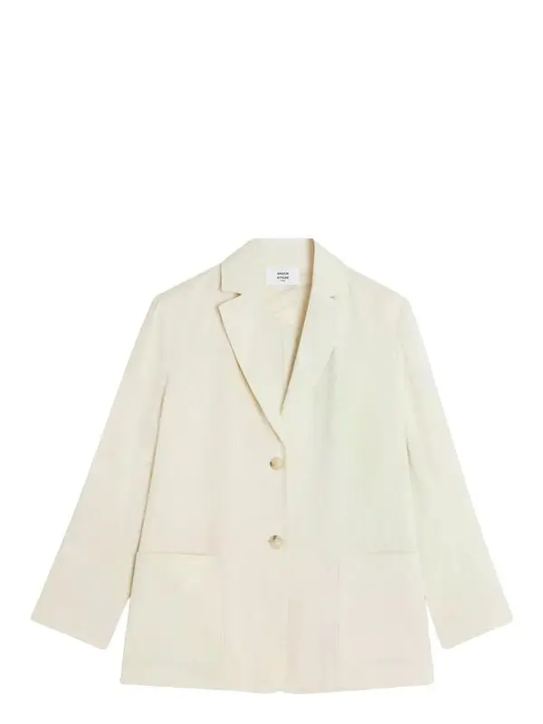 Maison Kitsuné Notched Lapel Patch Pocket Jacket - Neutrals