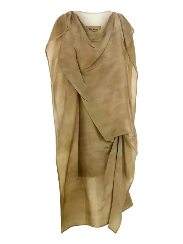 UMA WANG Sleeveless Draped Top - Neutrals