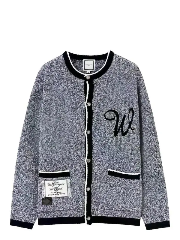 WOOYOUNGMI Logo-embroidered Buttoned Cardigan - Blue