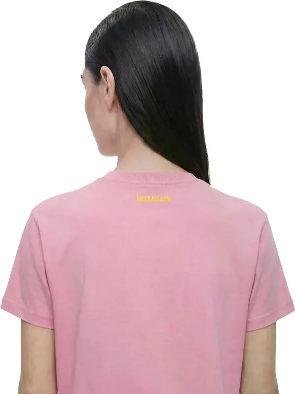 MUZARADI Graphic Print T-shirt - Pink