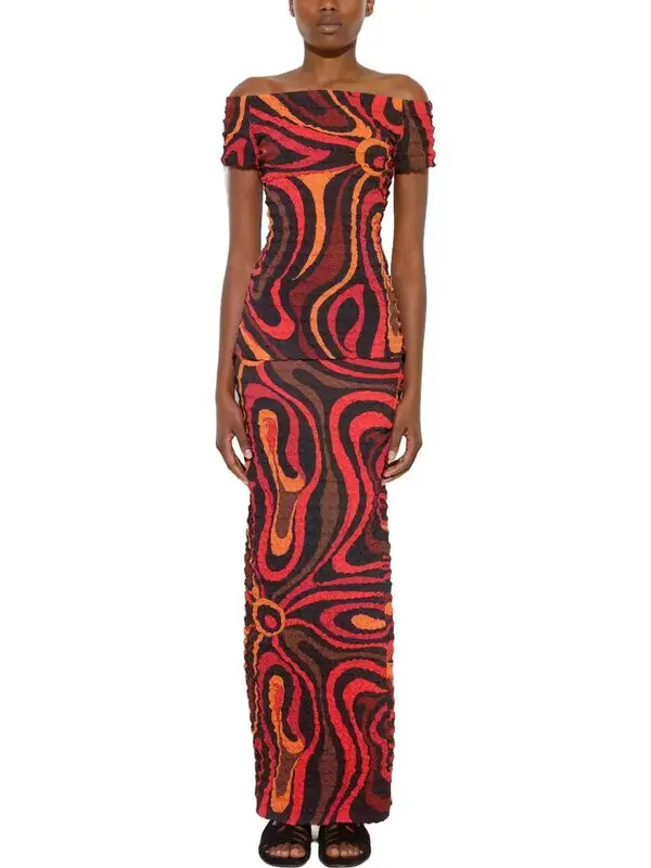 Emilio Pucci Marmo Print Shibori Top - Red