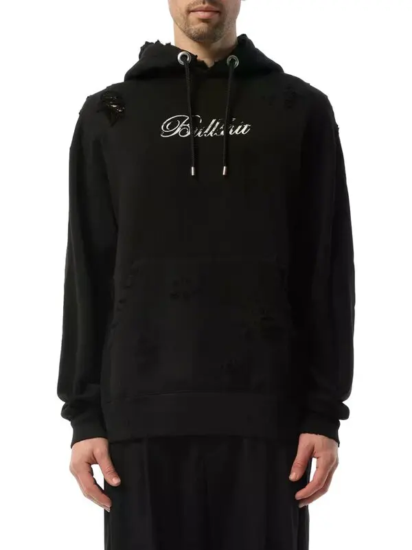 MASTERMIND WORLD Distressed Logo Hoodie - Black