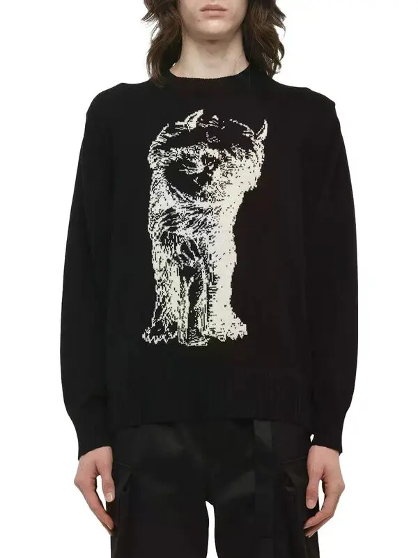 Sacai Graphic Print Sweatshirt - Black