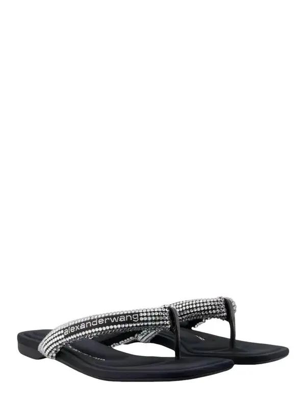 Alexander Wang Jenna Crystal Embellished Flip-flops - Silver