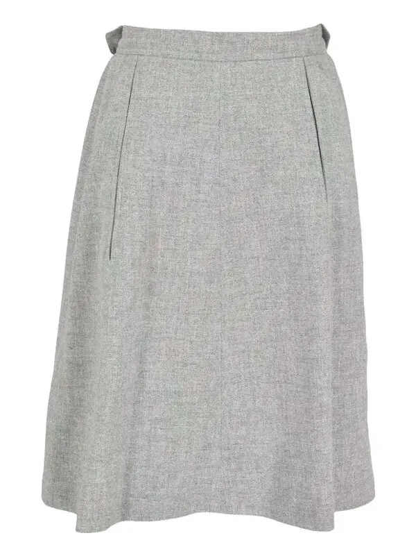 COURREGES Marl D-ring Belted A-line Skirt - Grey
