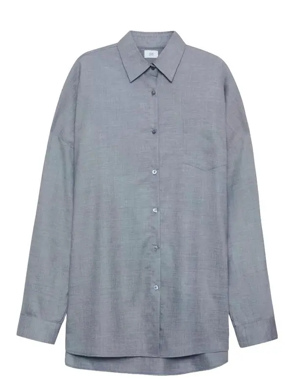 Adam Lippes Relaxed-fit Chest Pocket Shirt - Grey