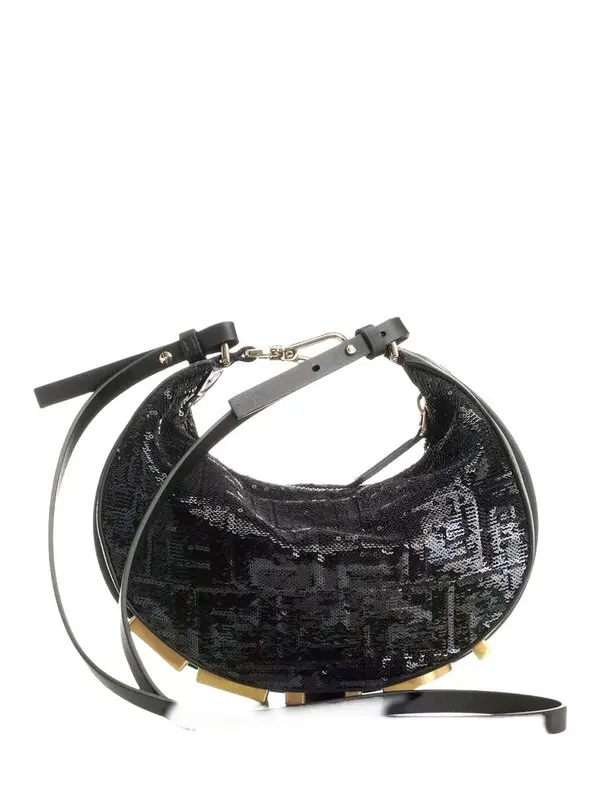 Fendi Mini Baguette Shoulder Bag - Black