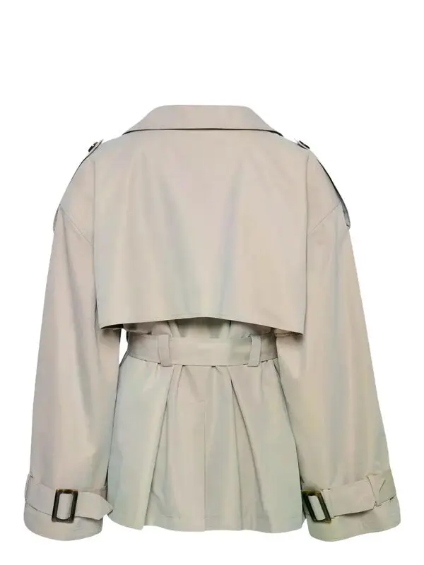 GESTUZ Birdiegz Double-breasted Trench Coat - Neutrals