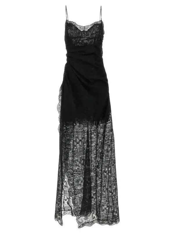 Ermanno Scervino Draped Midi Dress - Black