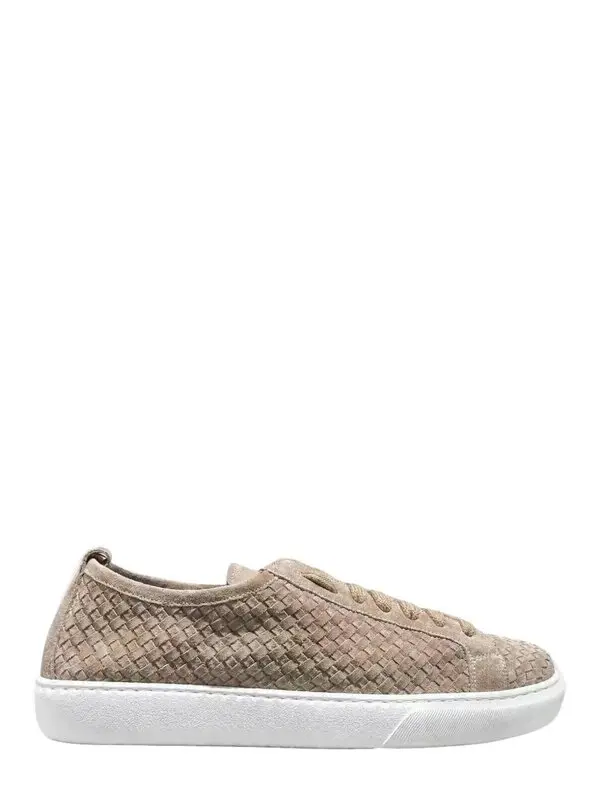 CALCE Woven Suede Sneakers - Neutrals