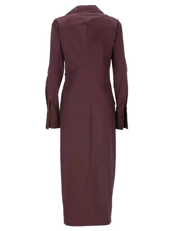 Federica Tosi Twist-detail Long-sleeve Midi Dress - Red