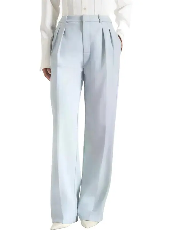 Manière De Voir Tailored Twin Pleat Trousers - Blue