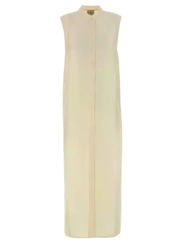 Le Kasha Sleeveless Maxi Shirt Dress - Neutrals