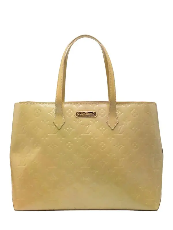 LOUIS VUITTON Monogram Vernis Wilshire Mm Tote Bag - Yellow