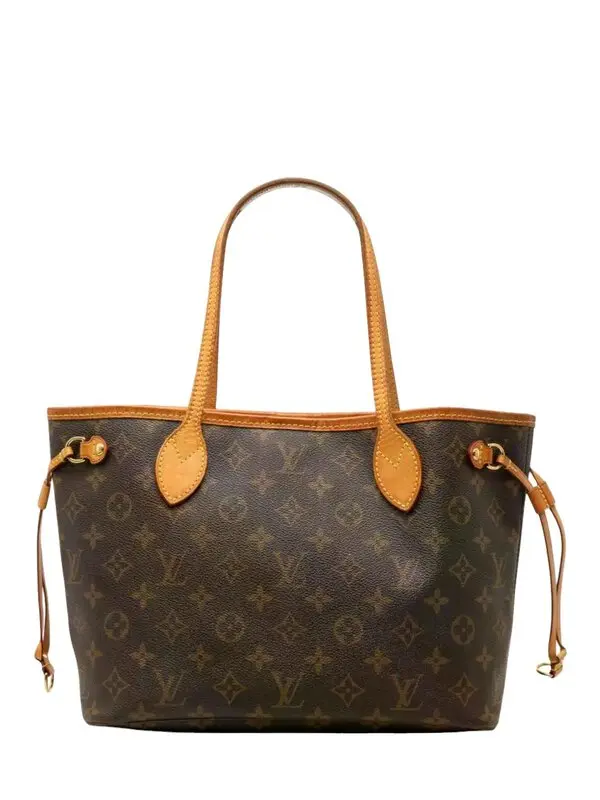 LOUIS VUITTON Monogram Neverfull Pm Tote Bag - Brown