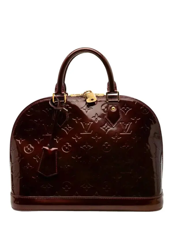 LOUIS VUITTON Monogram Vernis Alma Pm Handbag - Red