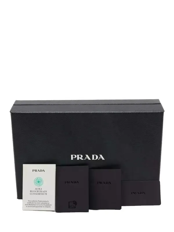 Prada Saffiano Leather Smartphone Case Crossbody Bag - Blue