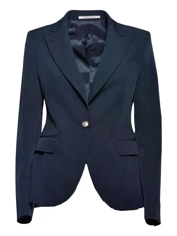 Tagliatore Peak-lapel Single-button Blazer - Blue
