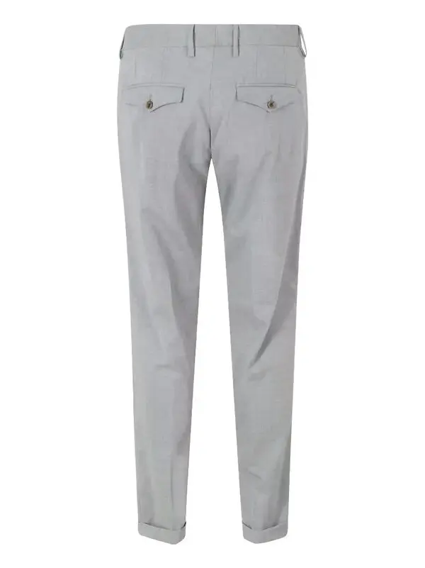 MYTHS Pleated Turn-up Trousers - Grey