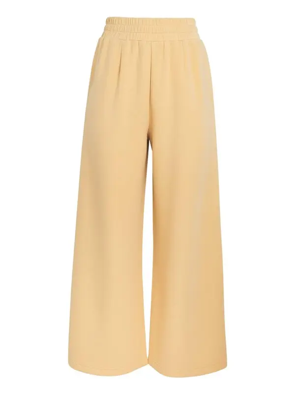 Varley Doublesoft Wide-leg Sweatpants - Beige