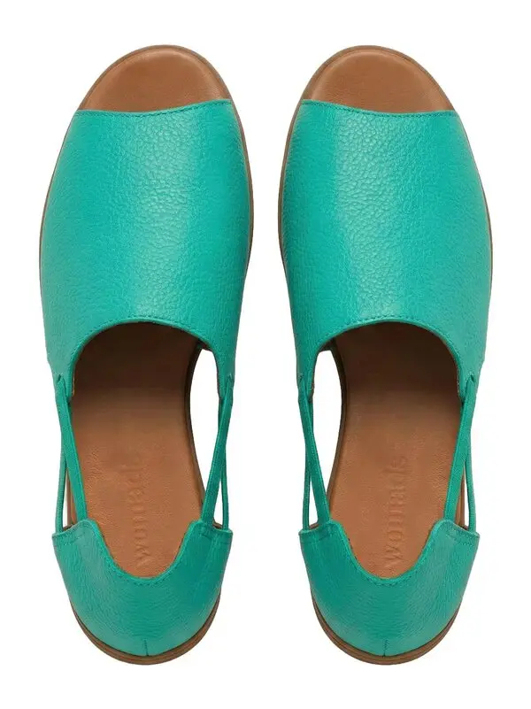 WOMADS Turquoise Peep Toe Sandals - Blue